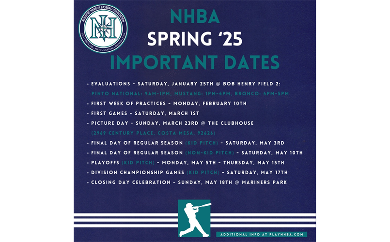 Newport Harbor Baseball Association > Home